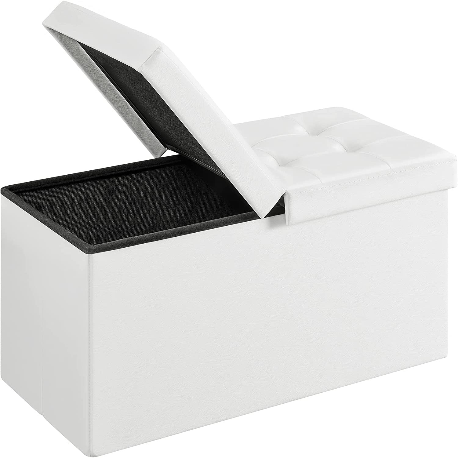 SONGMICS Sedací box 80 L, taburet, nosnosť do 300 kg, 76 x 38 x 38 cm, – Vashome.sk