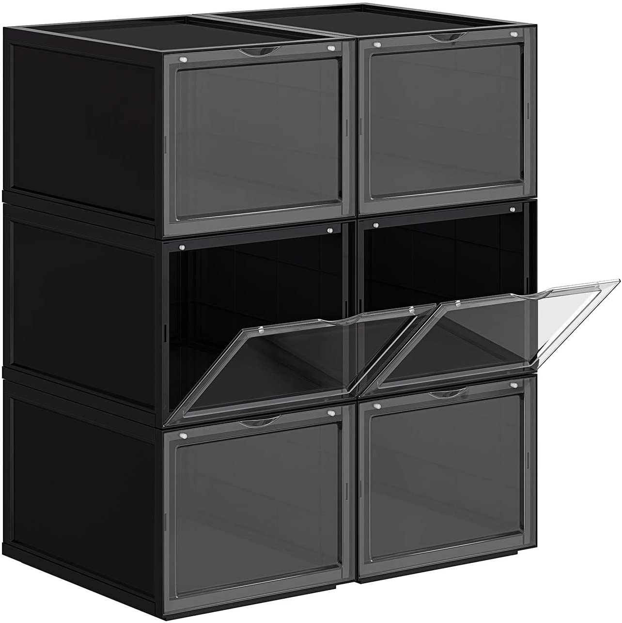 Box na topánky, 6 stohovateľných organizérov na topánky, 28 x 36 x 22 ...